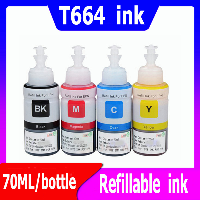 Compatible Epson T664 ink Epson 664 Refill Ink For L220 / L210 /L101/L111/L130//L313/L360 Epson ...