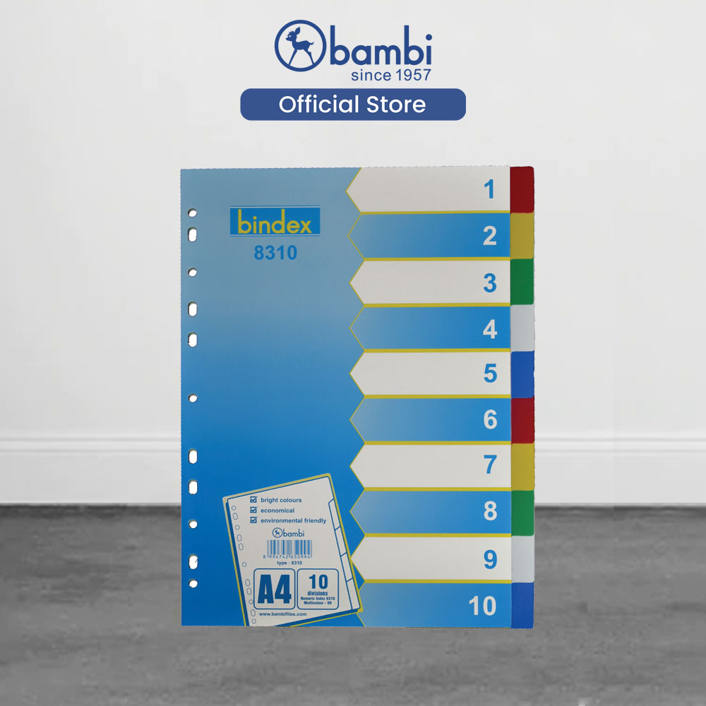 Bindex Colour Divider 10 Section A4 - 8310 | Shopee Singapore