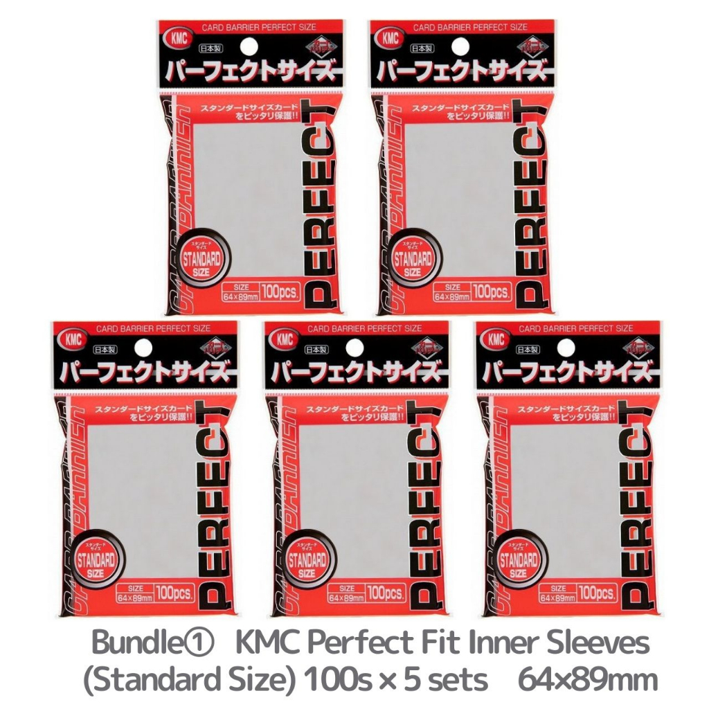 KMC Perfect Sleeves Standard Size/Hard/Side-in (Japan) bundle 5pacs ...