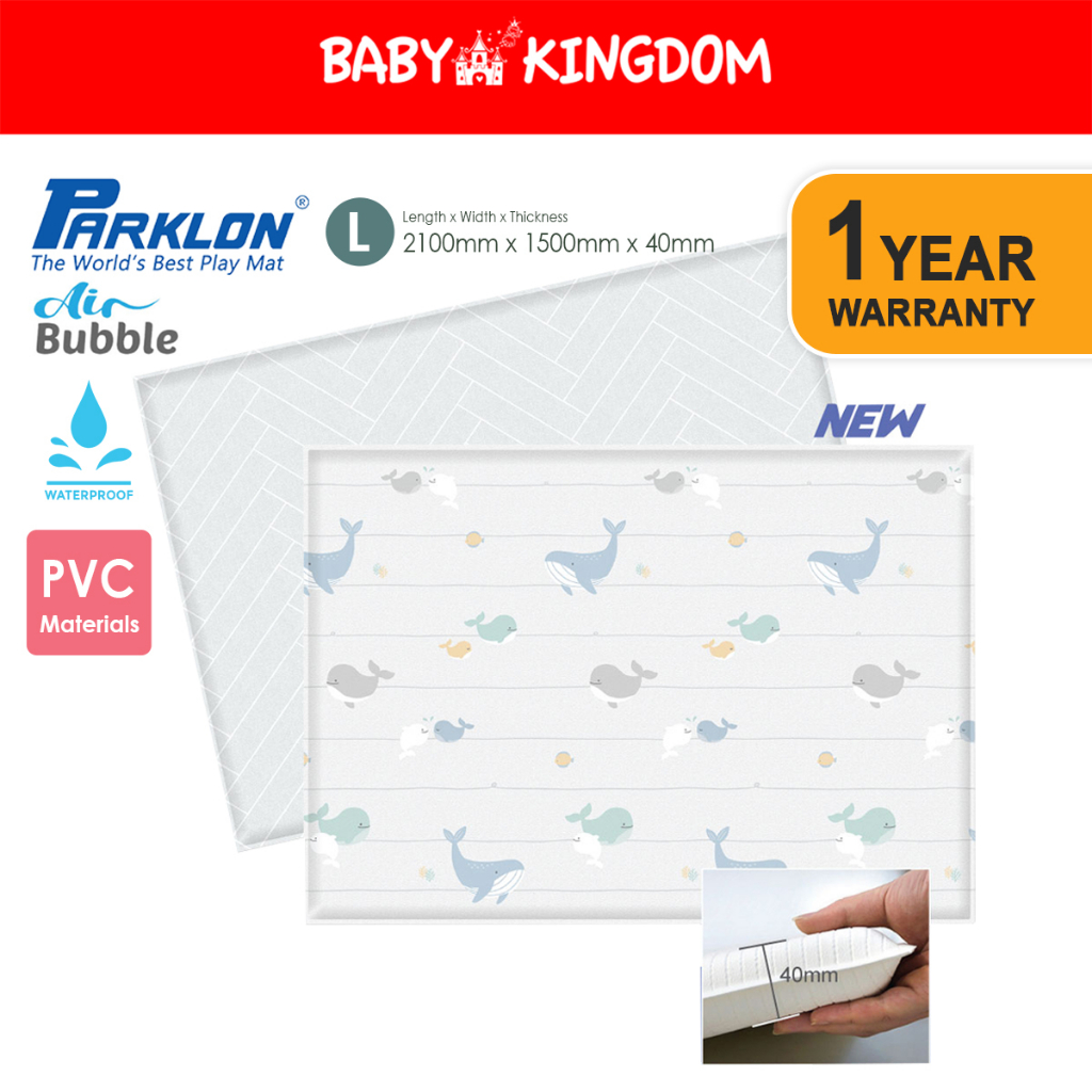Parklon Air Bubble PVC Mat- Happy Whale (L40) | Shopee Singapore