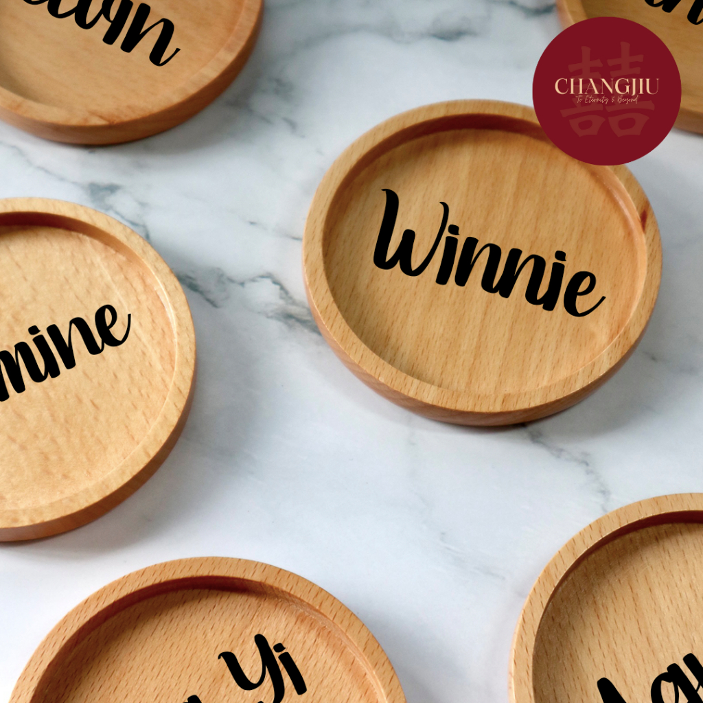 Personalised/Customised Coaster with Names for Gifts | Shopee Singapore