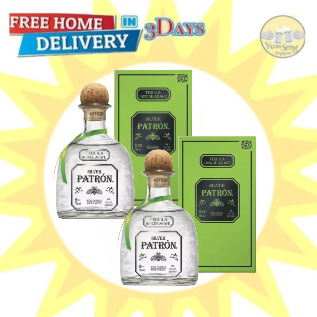 Patron Silver Tequila 750ml (with box) (Bundle of 2) | Shopee Singapore