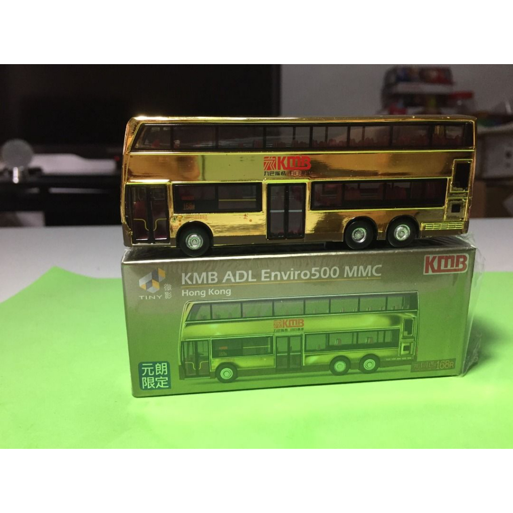 Tiny HK KMB ADL Enviro500 Diecast Bus Chrome Gold 168R Limited Edition ...