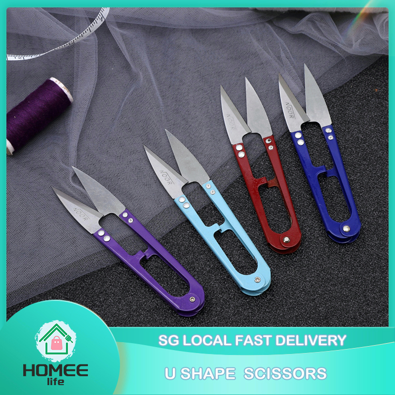 SG Seller Stainless Steel U Shape Large Spring Yarn Scissors Portable ...