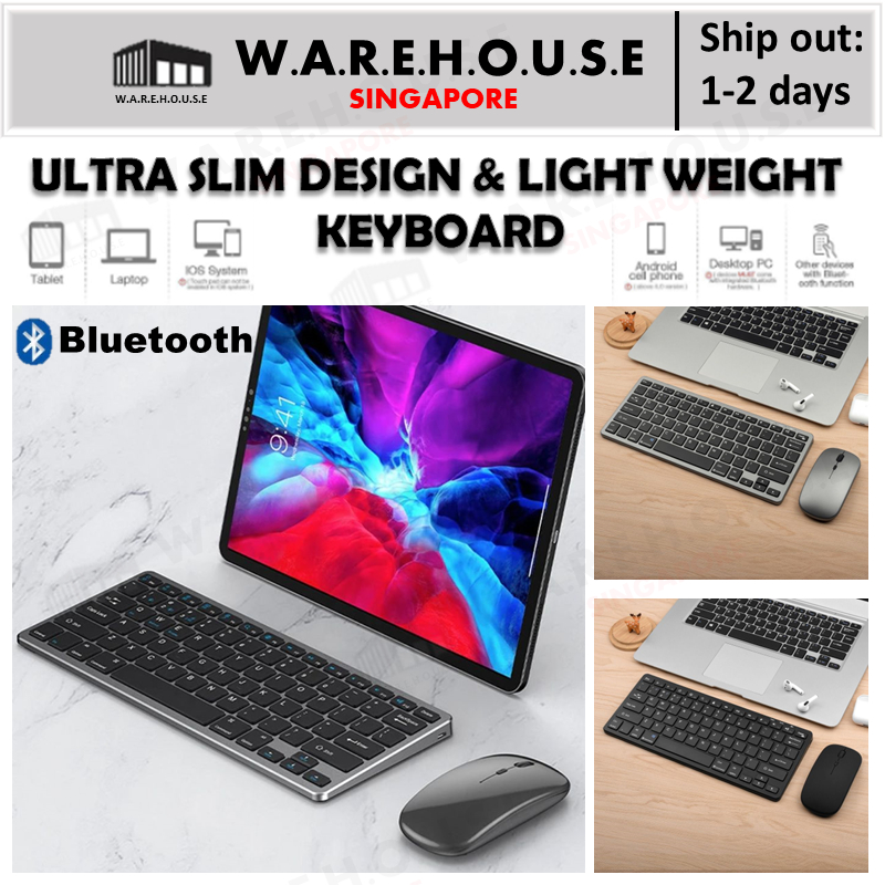 [Warehouse] Bluetooth Wireless Keyboard Rechargeable Slim Light Weight ...