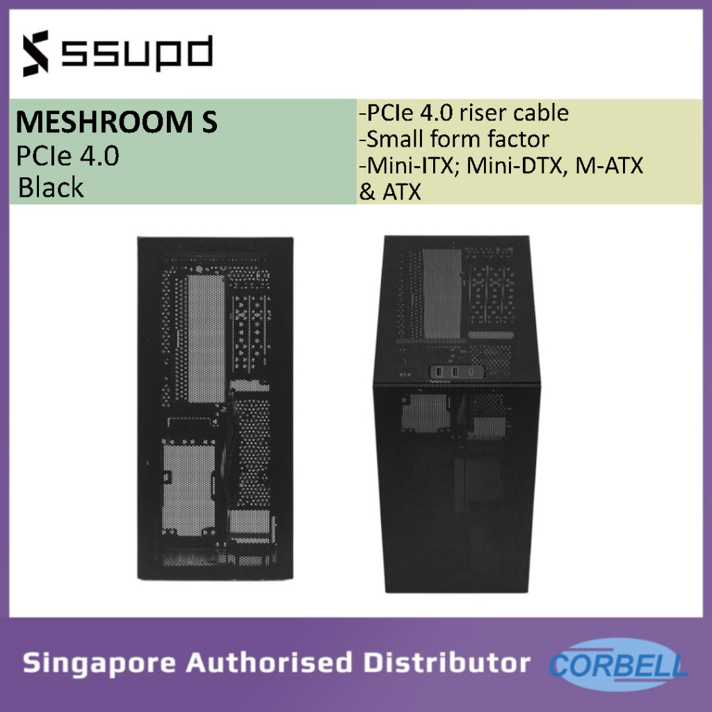 SSUPD Meshroom S V1 Mesh Desktop Small Chassis Casing Mini-itx, M-atx ...