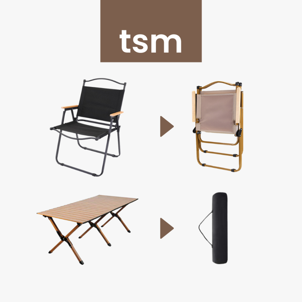TSM Foldable Outdoor Chair and Table | Shopee Singapore