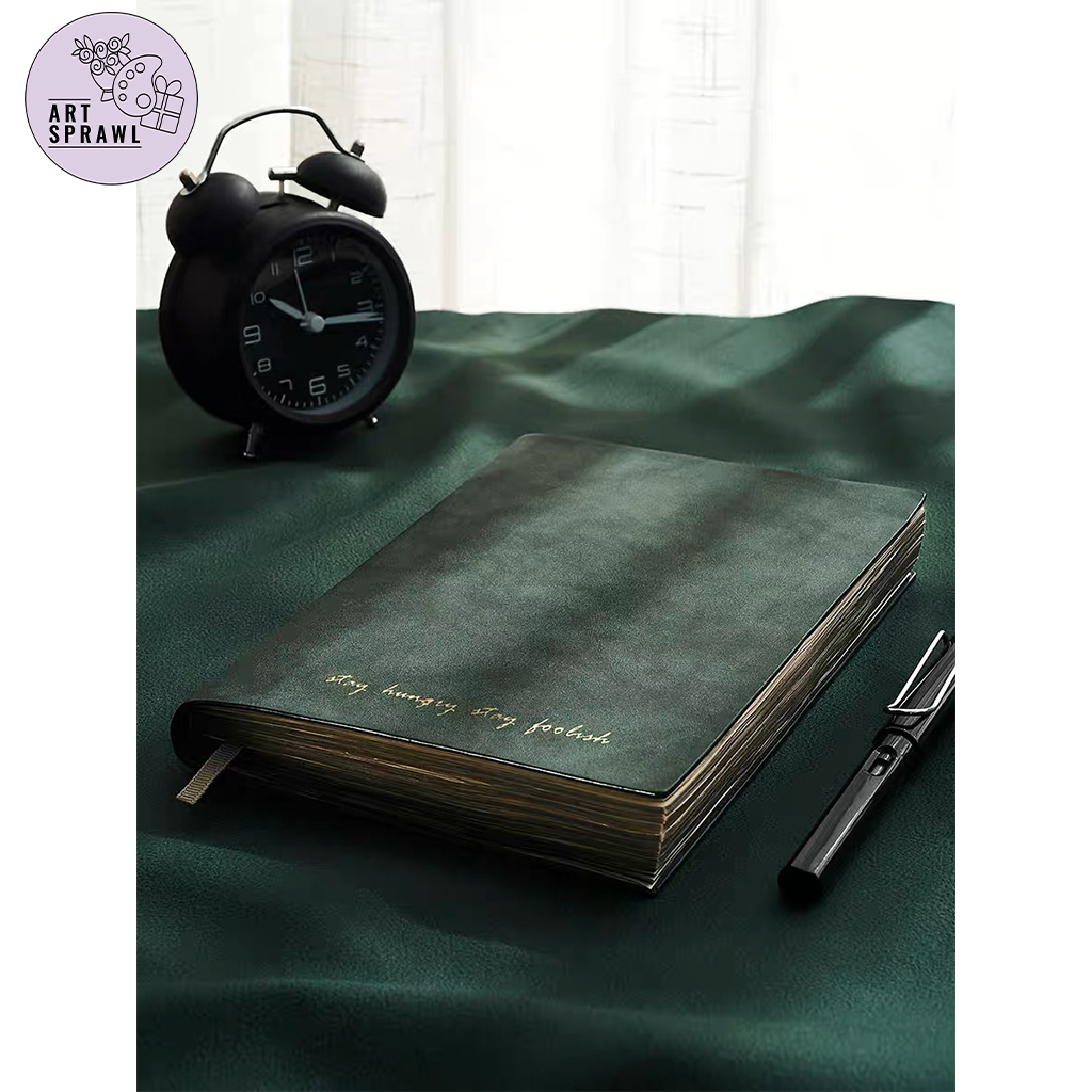 A5 Vintage 100GSM Professional PU Leather Notebooks Dusted Coloured ...