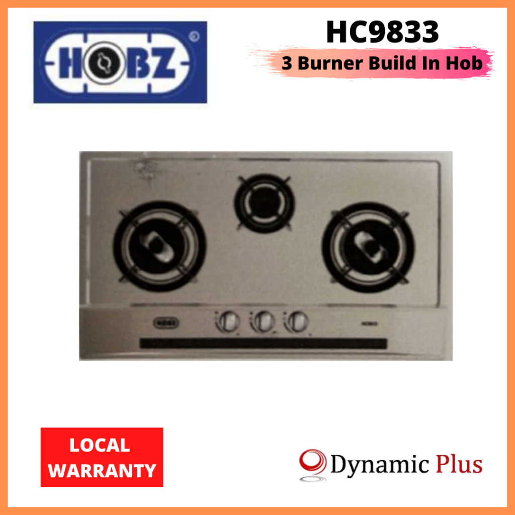 HOBZ HC9833 3 Burner Stainless Steel Build In Hob | Shopee Singapore