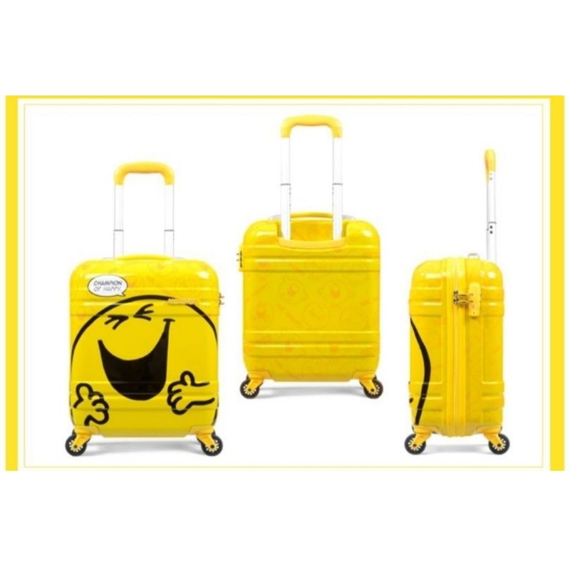 American Tourister Mr Happy Luggage - Yellow | Shopee Singapore