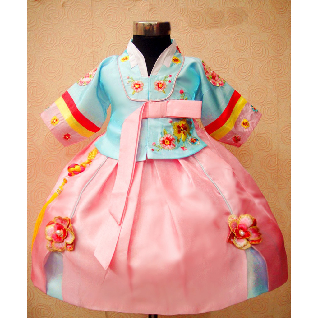 Girls Traditional Kids Korean Hanbok Outfit Dress Costume/Racial ...