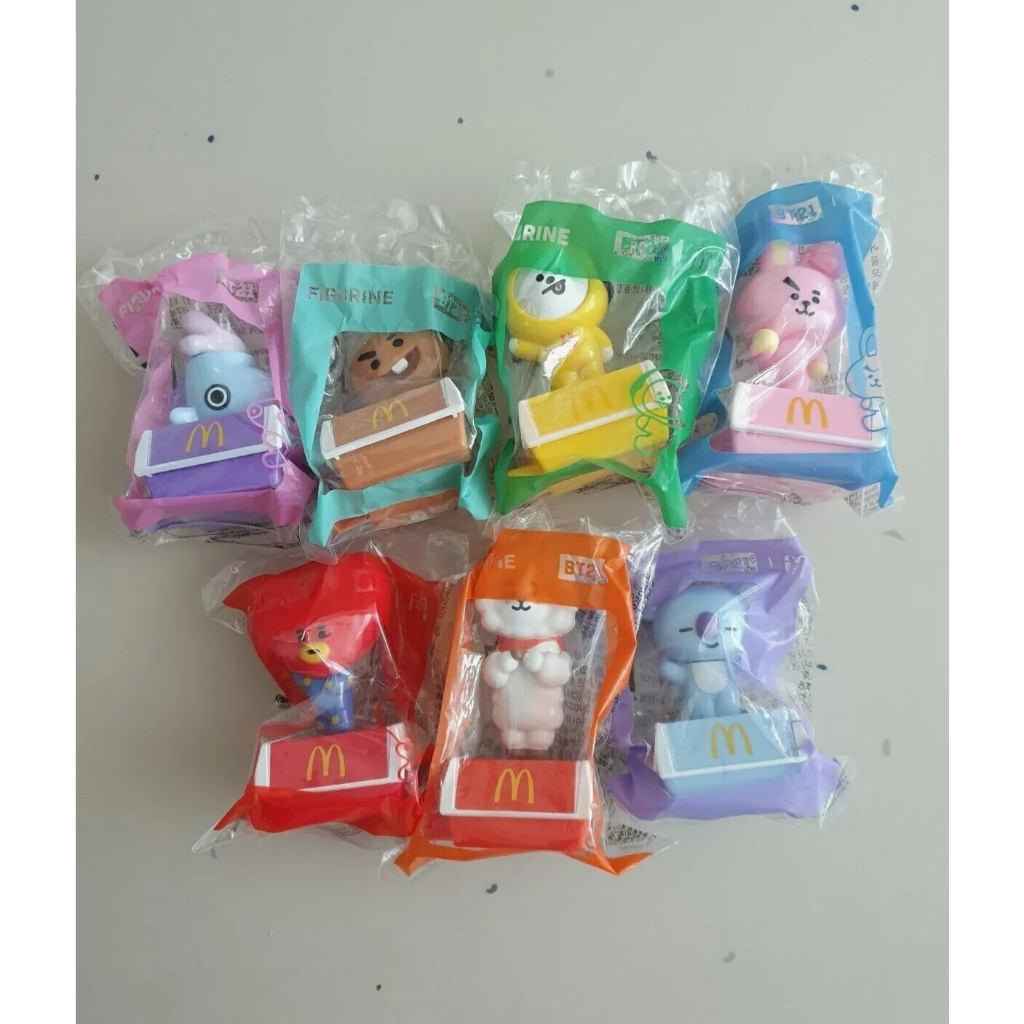 Mcdonald`s x bt21 figure figurine tata cooky chimmy mang rj shooky koya | Shopee Singapore