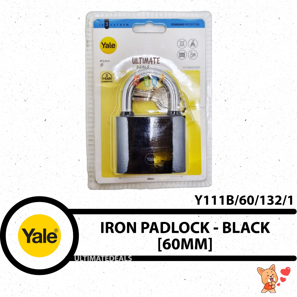 YALE Y111B/60/132/1 - ID Iron Padlock 60mm (Black) | Shopee Singapore