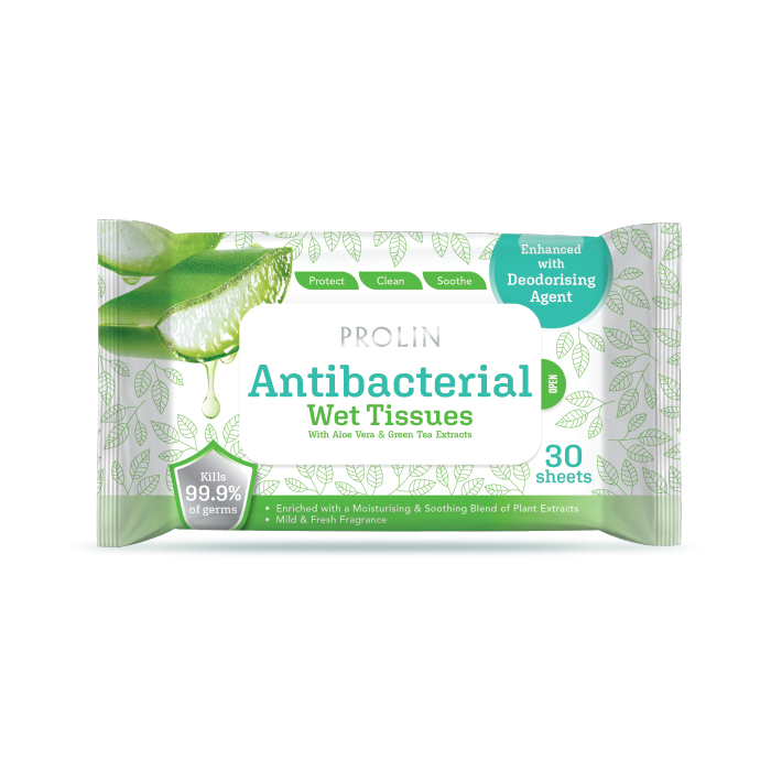 [Buy 2, 4, 6] Prolin Antibacterial Wet Tissues (30 Sheets) | Shopee ...