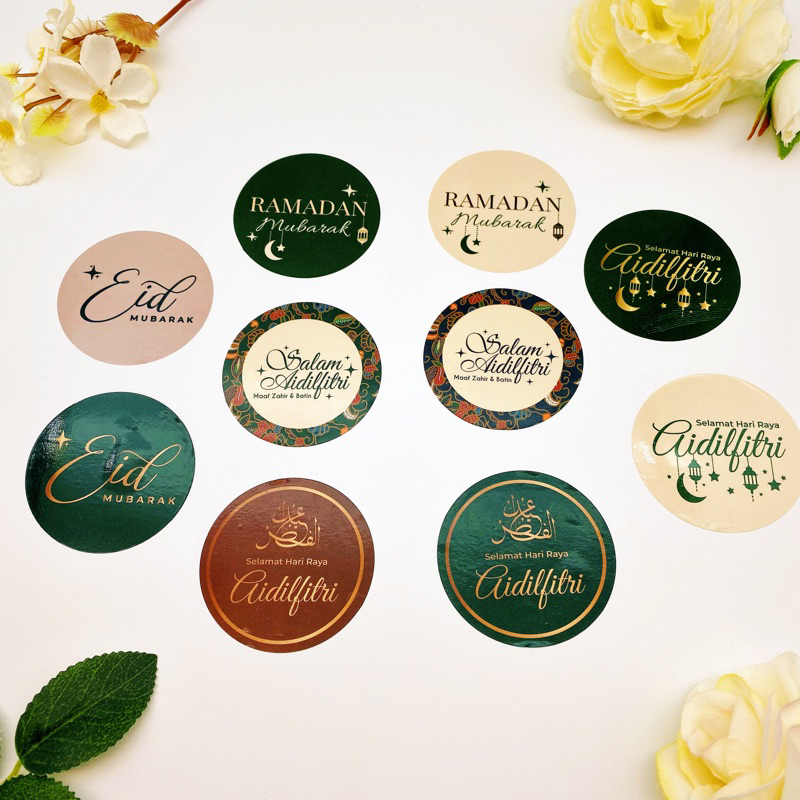 [OMOYAA.SG]-5CM 50PCS-HARI RAYA STICKER-AIDILFITRI STICKER-PVC STICKER ...