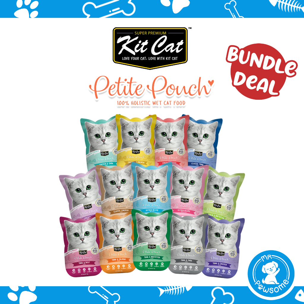 [As Low as $0.95] Kit Cat Petite Pouch Cat Wet Food 70g | Shopee Singapore