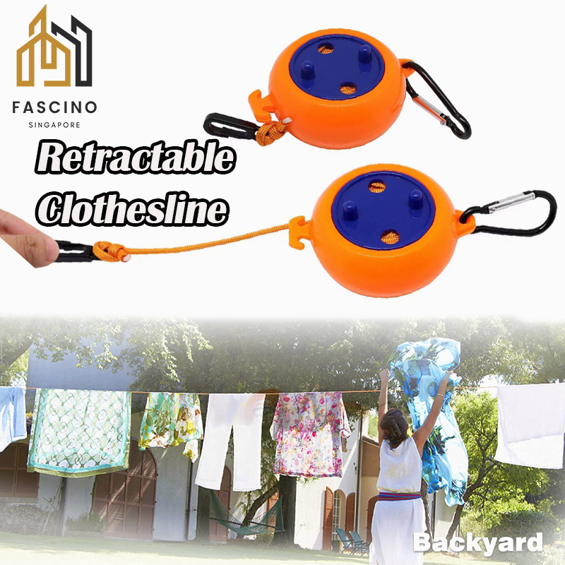 【SG】8M Retractable Clothesline Indoor Outdoor Clothes Hanger Adjustable ...