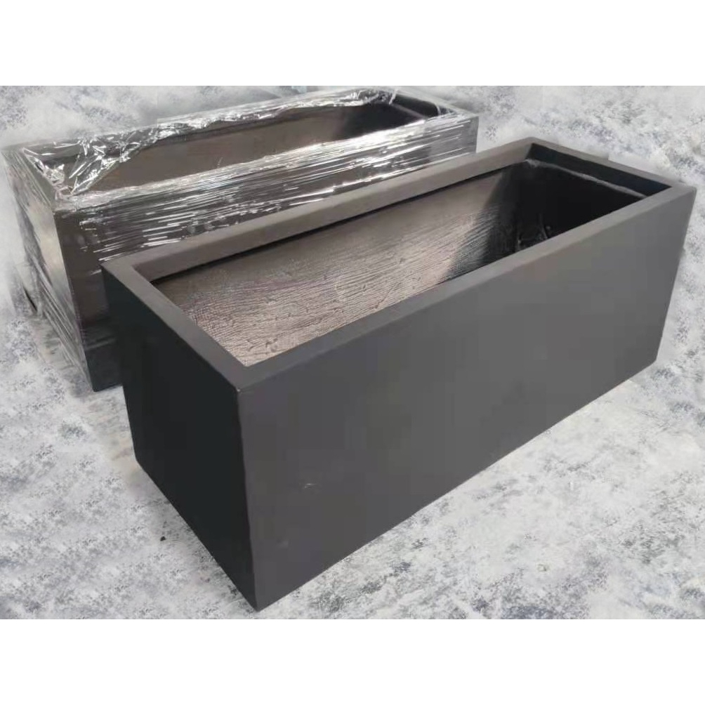 Fibreglass Planter Pot Pots FC2066 1000Lx400Wx350H mm Black Colour or ...