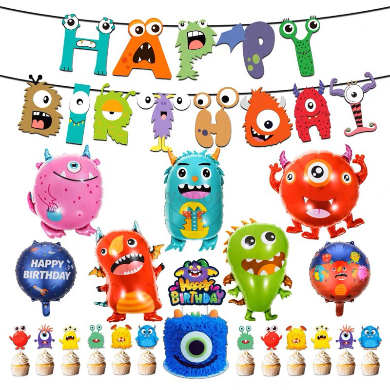 [SG Seller] Alien Theme Balloons Set Birthday Party Decoration Banner ...