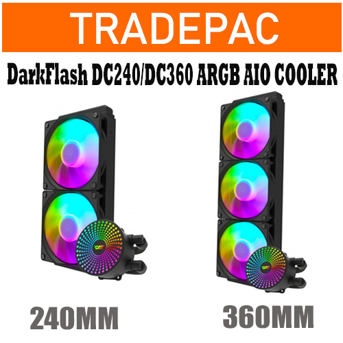 DarkFlash DC240/DC360 ARGB AIO CPU Cooler Black | Shopee Singapore