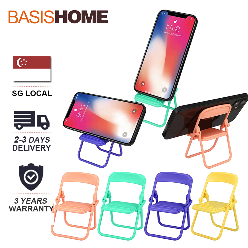 BASISHOME Mini Creative Folding Chair Phone Holder Chair Shape Cell ...
