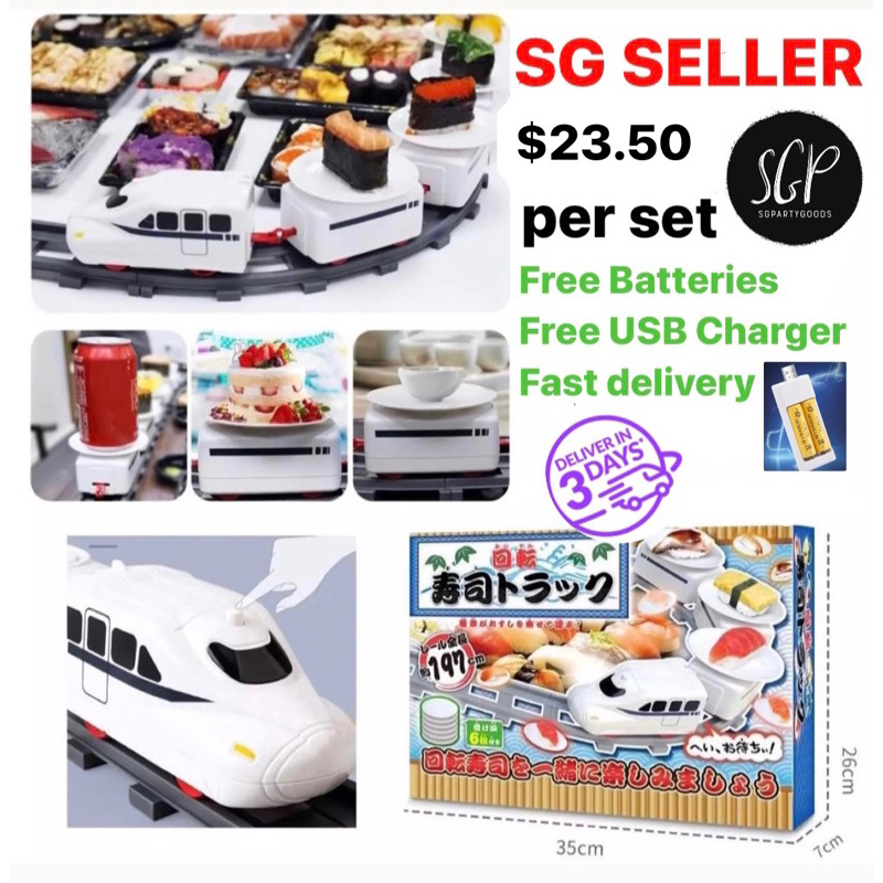 smart rotating sushi train track gift montessori kids sushi set toy ...