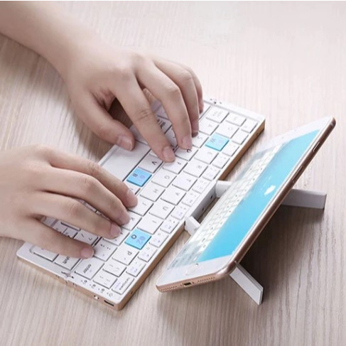 Foldable Bluetooth Mini Keyboard with Stand for Android Windows iOS ...