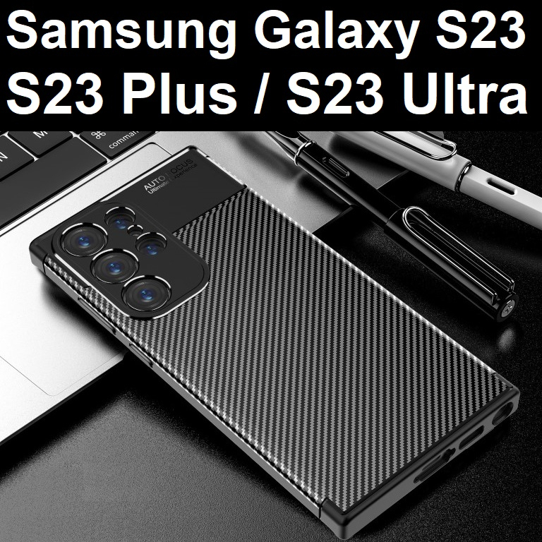 Samsung Galaxy S23 Ultra / S23 Plus / S23+ / S23 Rugged Matte Carbon Fibre Armour Phone Case ...