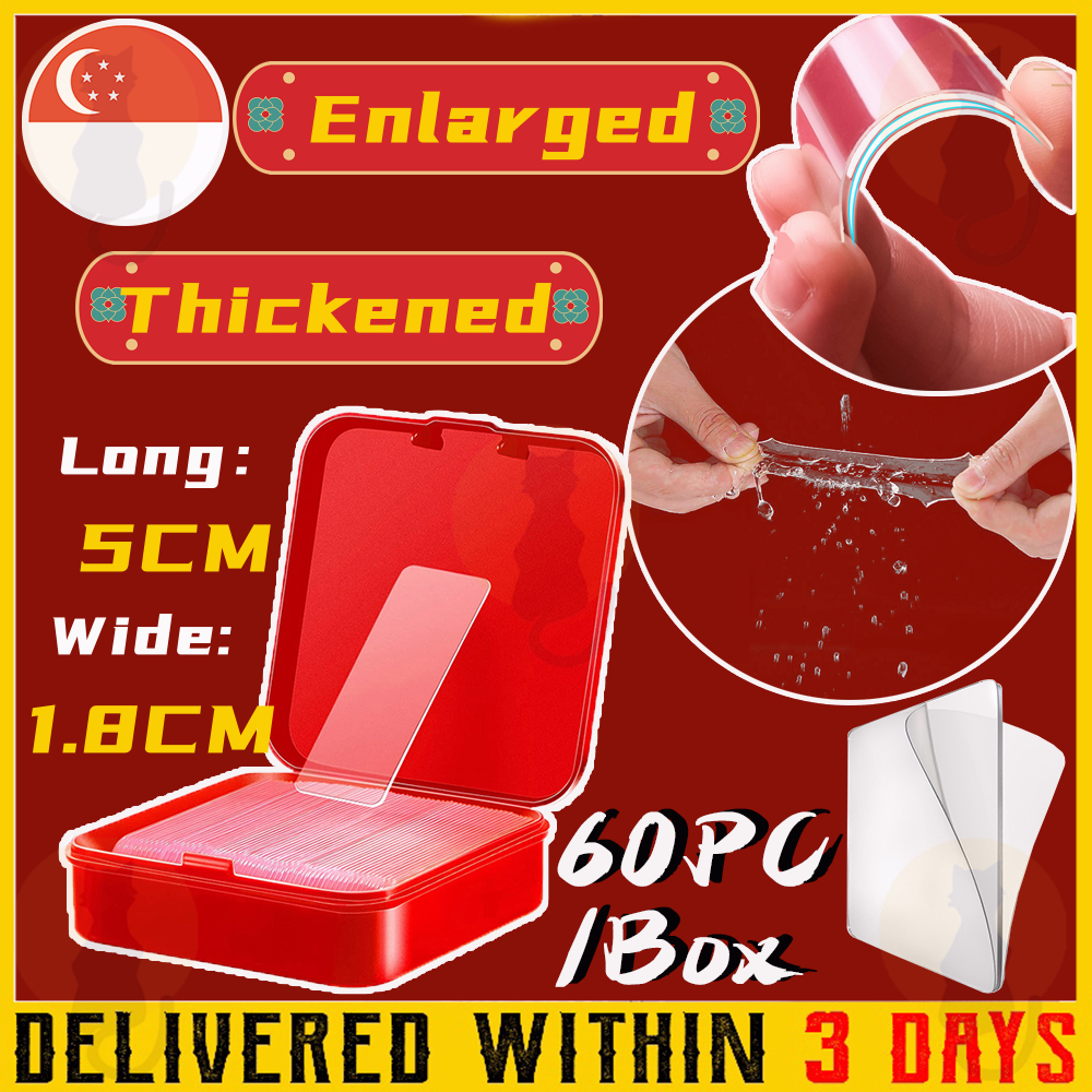 [ SG Ready Stock] Reusable Double Sided Stickers Nano PVC Tape Washable ...