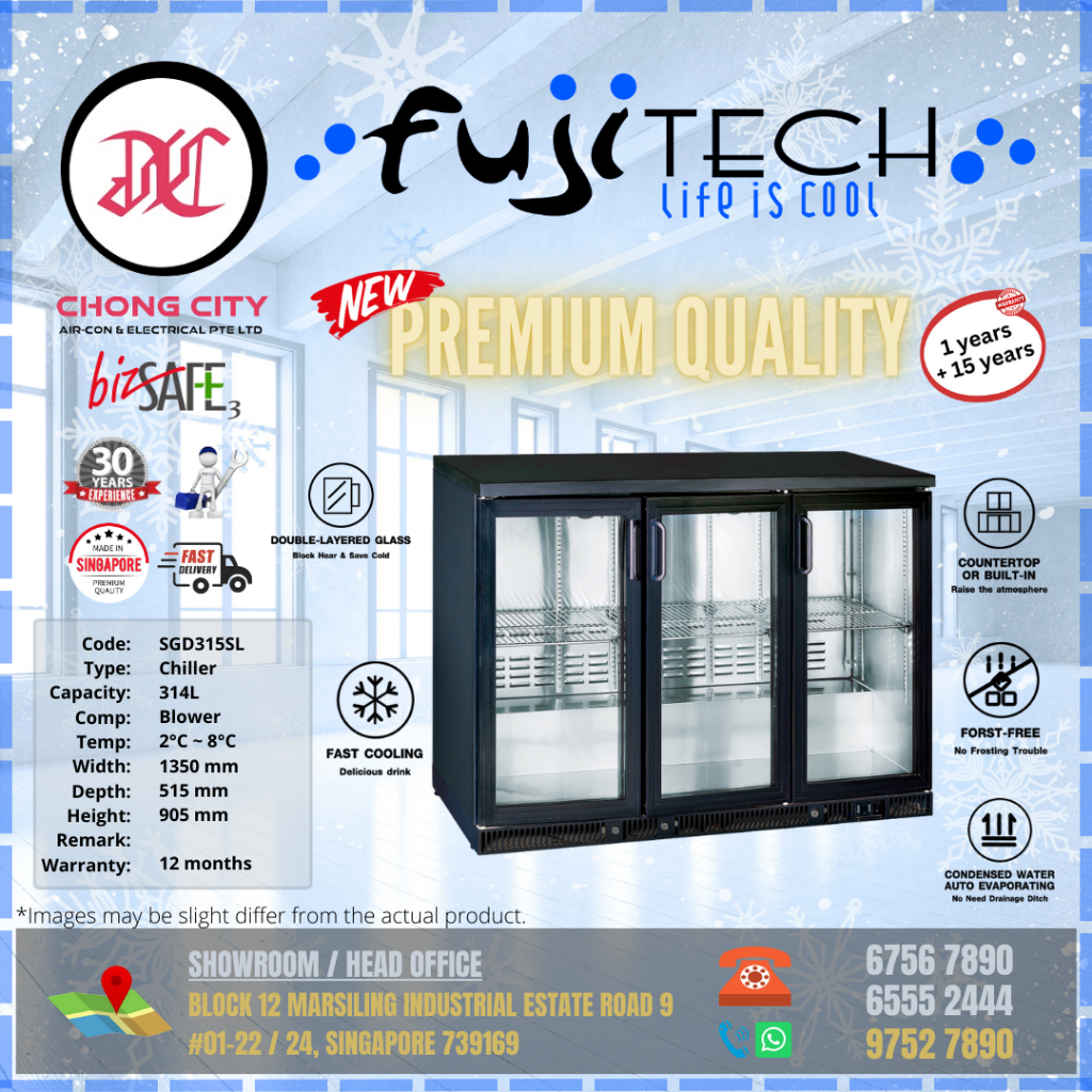 FUJITECH 3 Door Countertop Sliding Glass Chiller - SGD315SL | Shopee ...