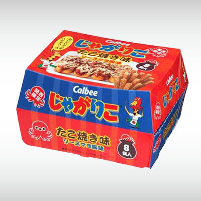 [Osaka Limited] Calbee Jagariko, Takoyaki Flavor, Sauce Mayonnaise Flavor, 8 Bags per Box ...
