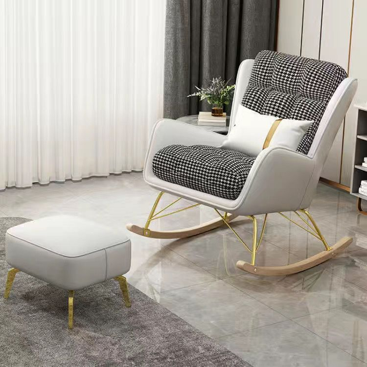 Luxury Rocking Chair Arm Chair with Stool Rocking Sofa (Free ...