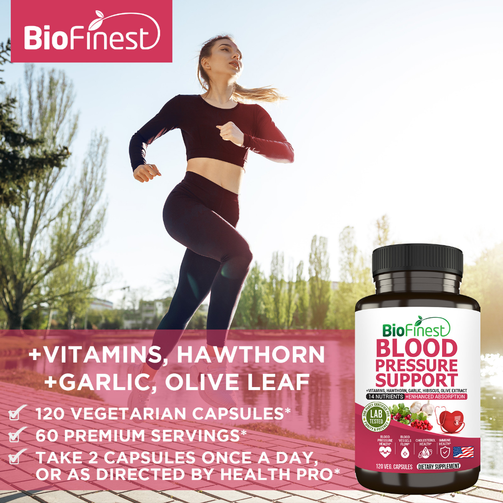Biofinest Blood Pressure Support Supplement - Healthy Heart Blood ...
