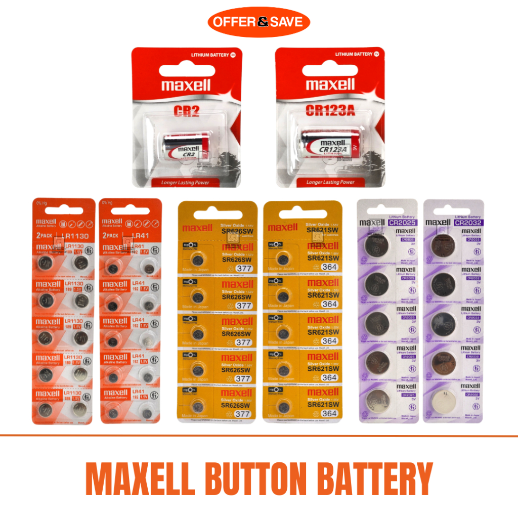 Maxell Button Battery Electronic Device Battery Button Cell - Value ...
