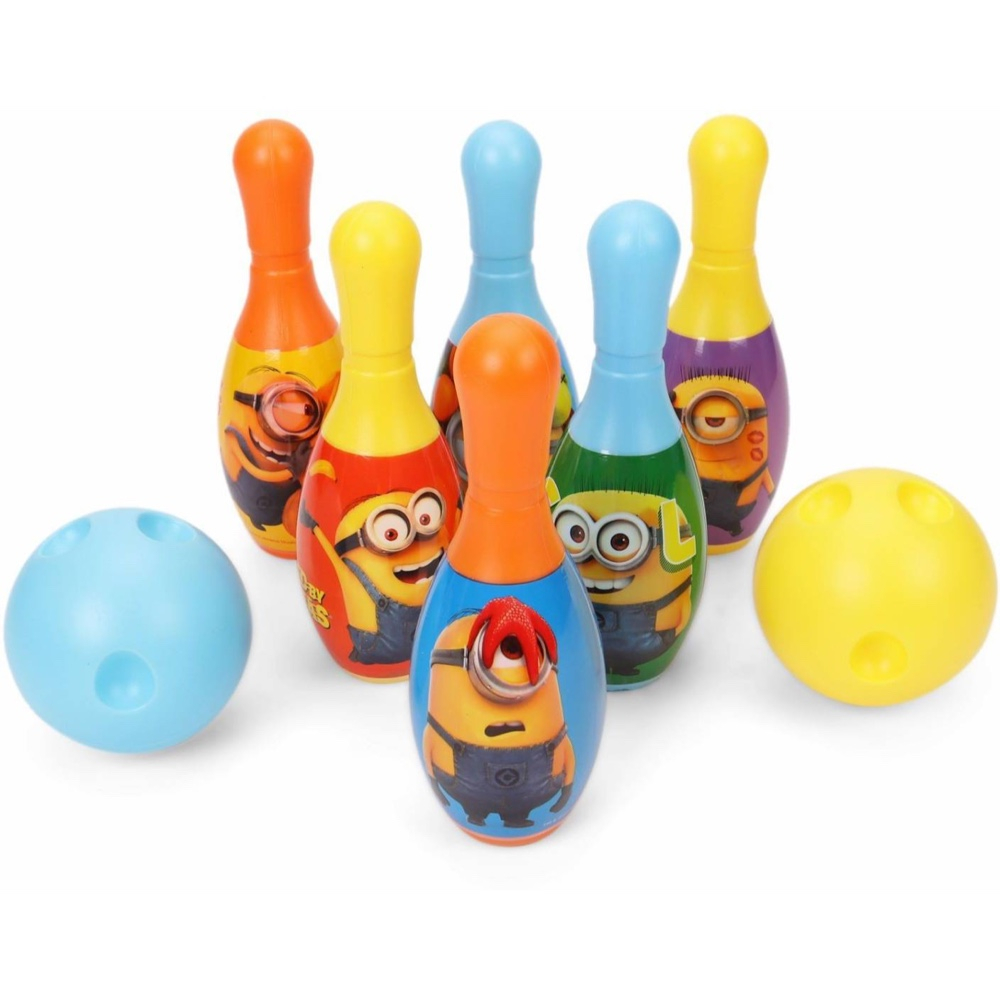 Despicable Me Minions Bowling Set 6 Pins 2 Balls Kids Children Indoor ...