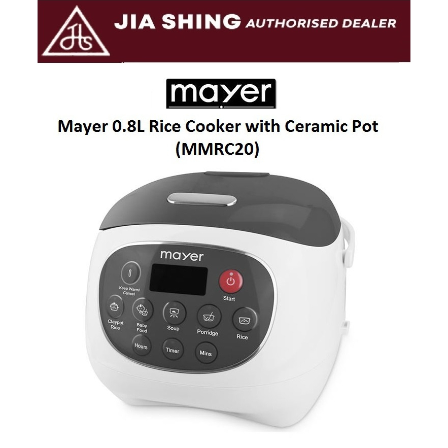Mayer 0.8L Rice Cooker with Ceramic Pot MMRC20 | Shopee Singapore