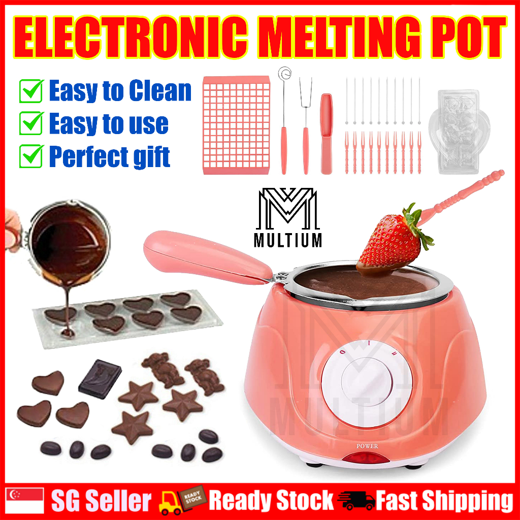 Pink / Yellow Electronic Chocolate Melting Pot l Chocolate Maker Set l ...