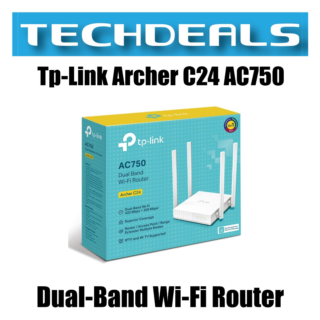 Tp-Link Archer C24 AC750 Dual-Band Wi-Fi Router | Shopee Singapore