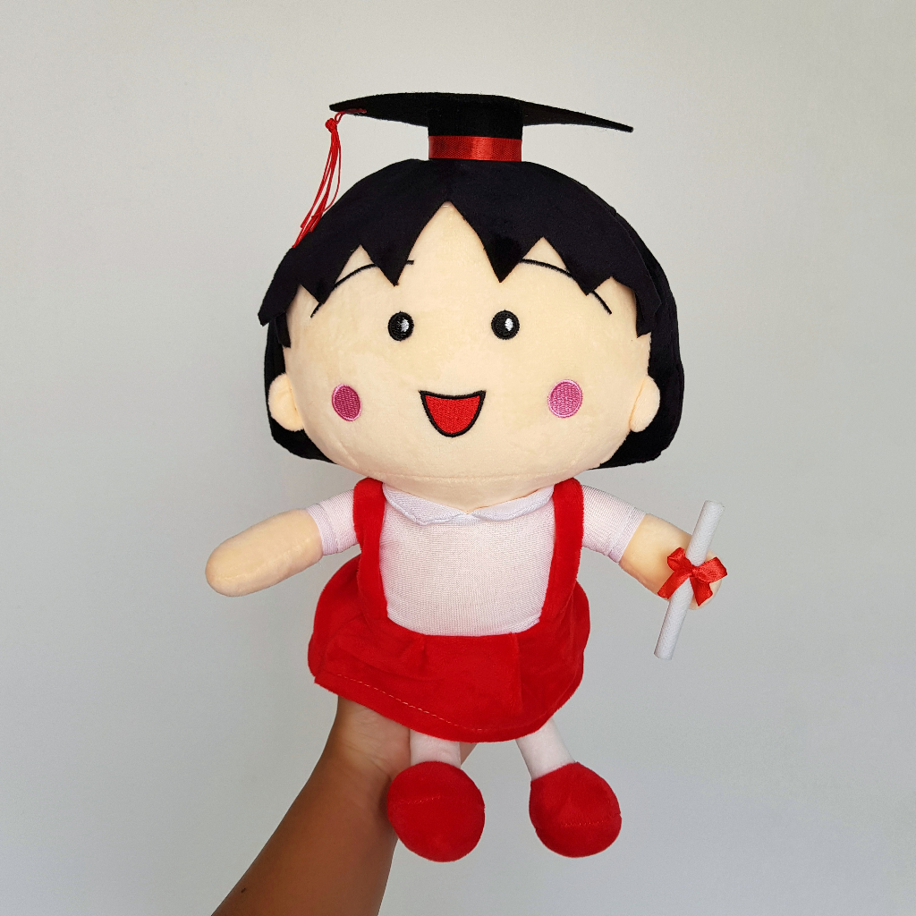 [SG SELLER] 30cm Chibi Maruko Xiao Wan Zi Graduation Plush | Shopee ...