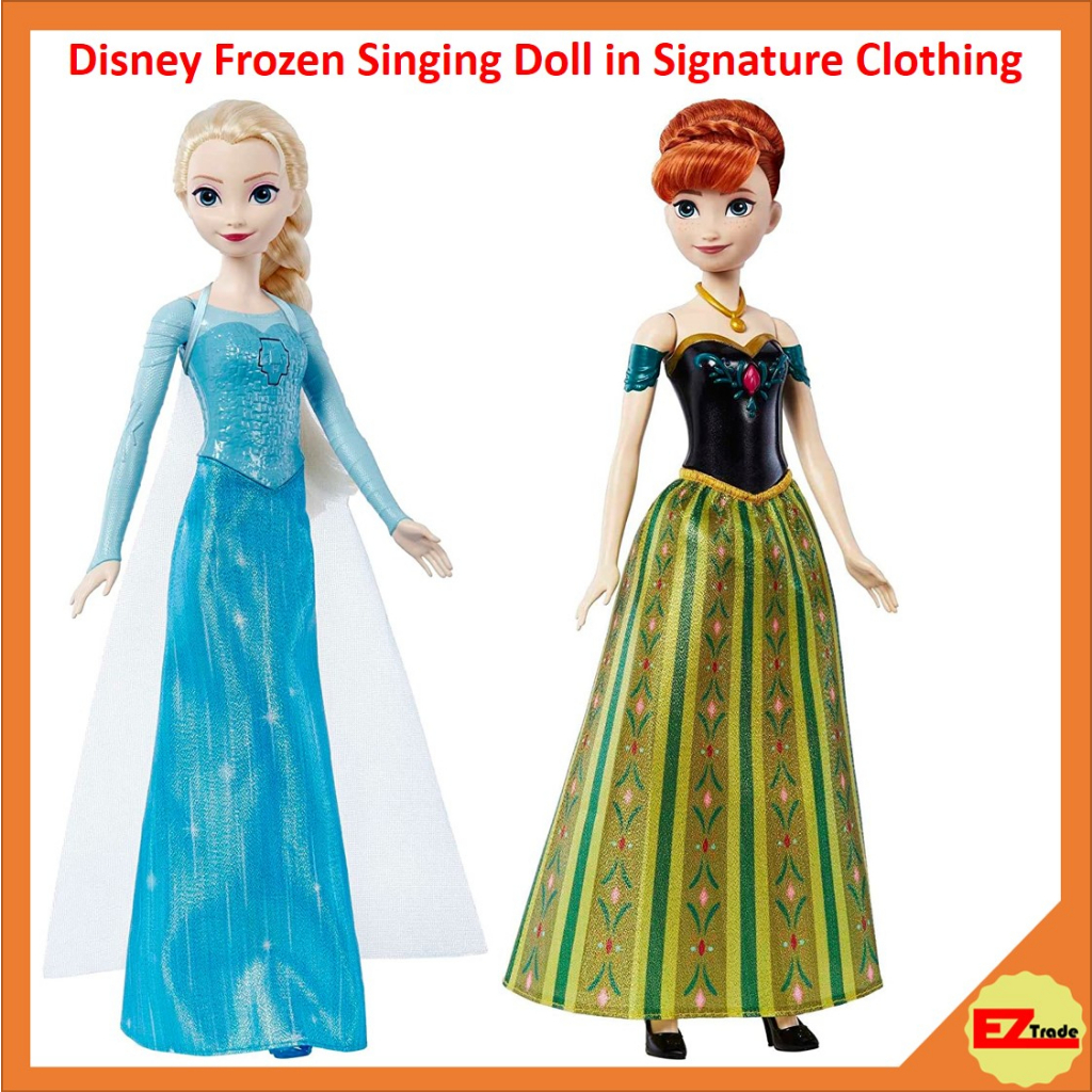 Mattel Disney Frozen Singing Elsa Doll / Anna Doll in Signature ...