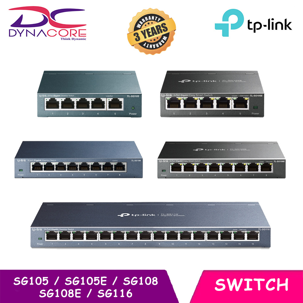 TP-LINK TL-SG105 / TL-SG105E / TL-SG108 / TL-SG108E / TL-SG116 5/8/16 ...