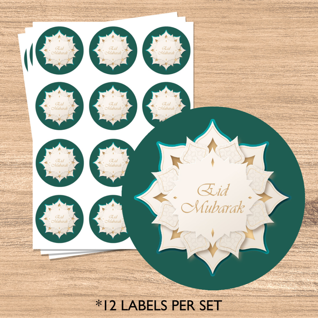 Selamat Hari Raya Aidilfitri Puasa Eid Mubarak Ramadan Sticker Labels ...