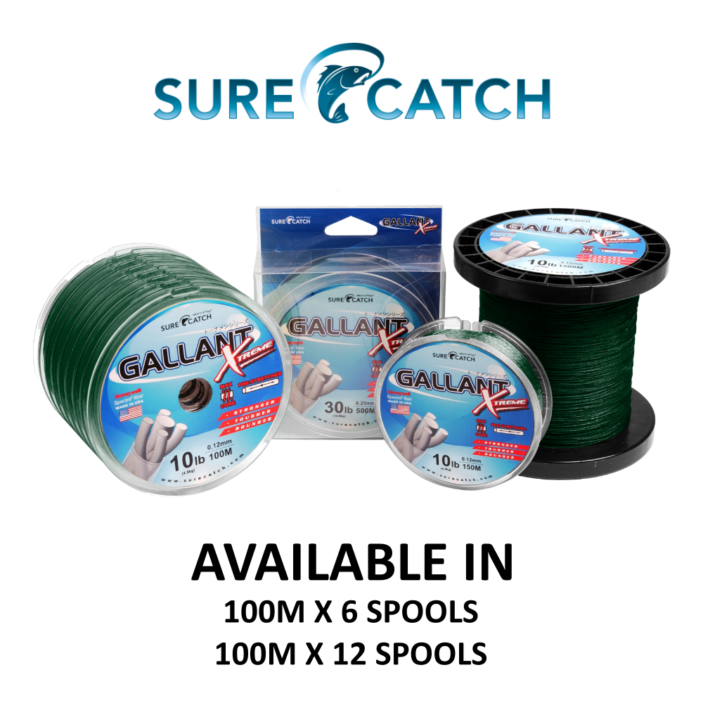 SureCatch - Gallant XTREME ~ Fishing Braided Lines, Dark green (100M ...