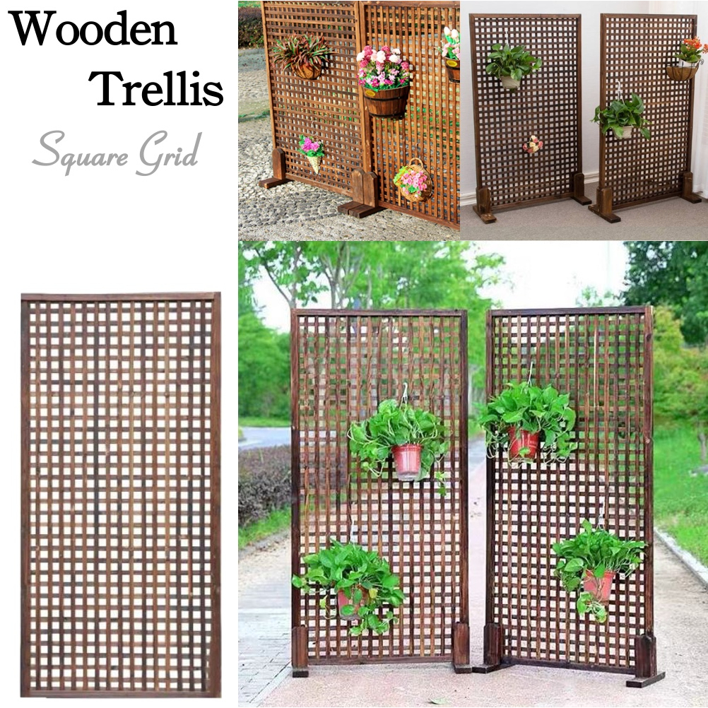 ⭐SQUARE GRID TRELLIS⭐ Wooden Mesh Plant Trellis Rack Grid Diamond ...