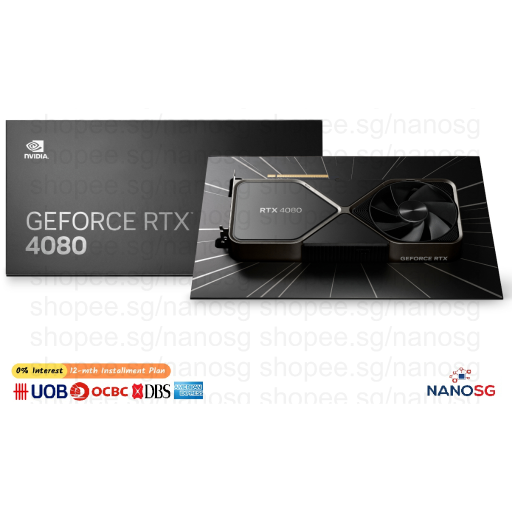 NVIDIA GeForce RTX 4080 Founders Edition 16GB GDDR6X 3 Slot PCIe 4 ...