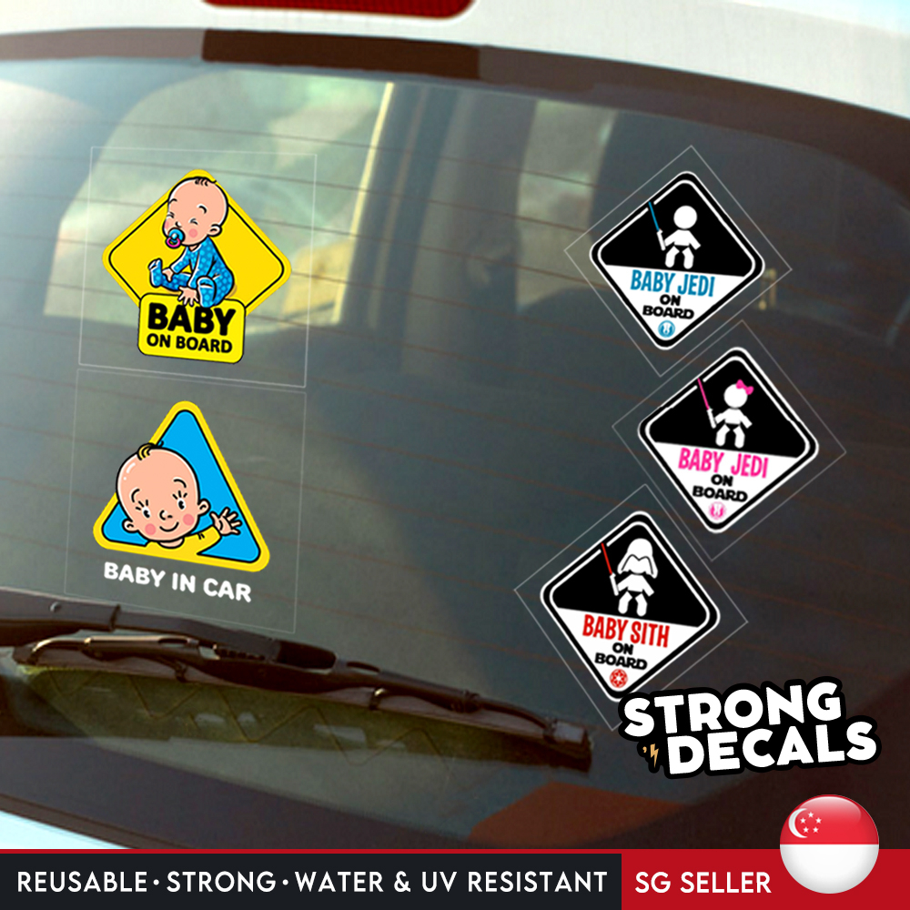 [SG Seller] Baby On Board Static Decal Car Sticker Custom | Shopee ...