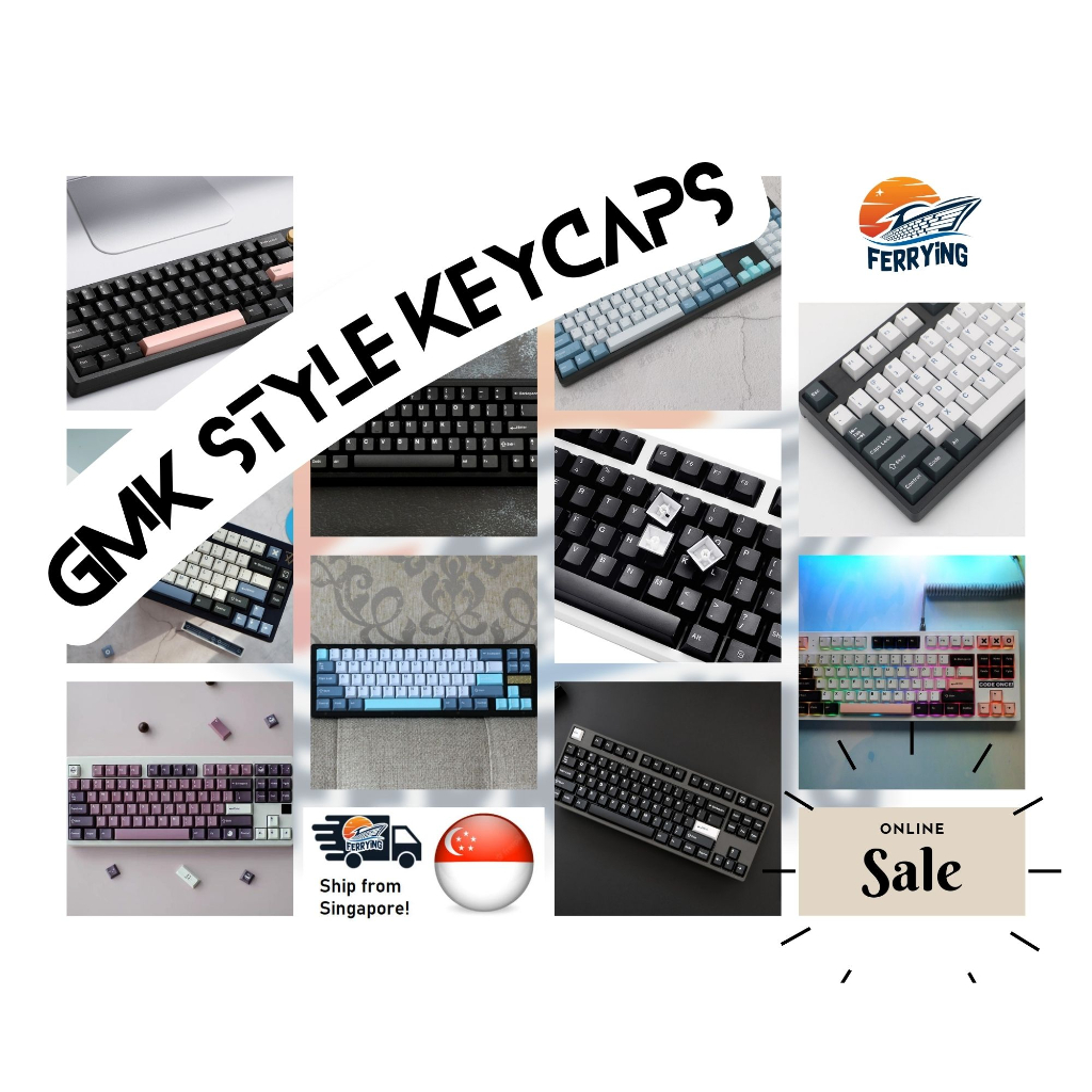 [READY] ABS DOUBLE SHOT GMK Keycaps Shoko Arctic Cherry Profile Dark ...