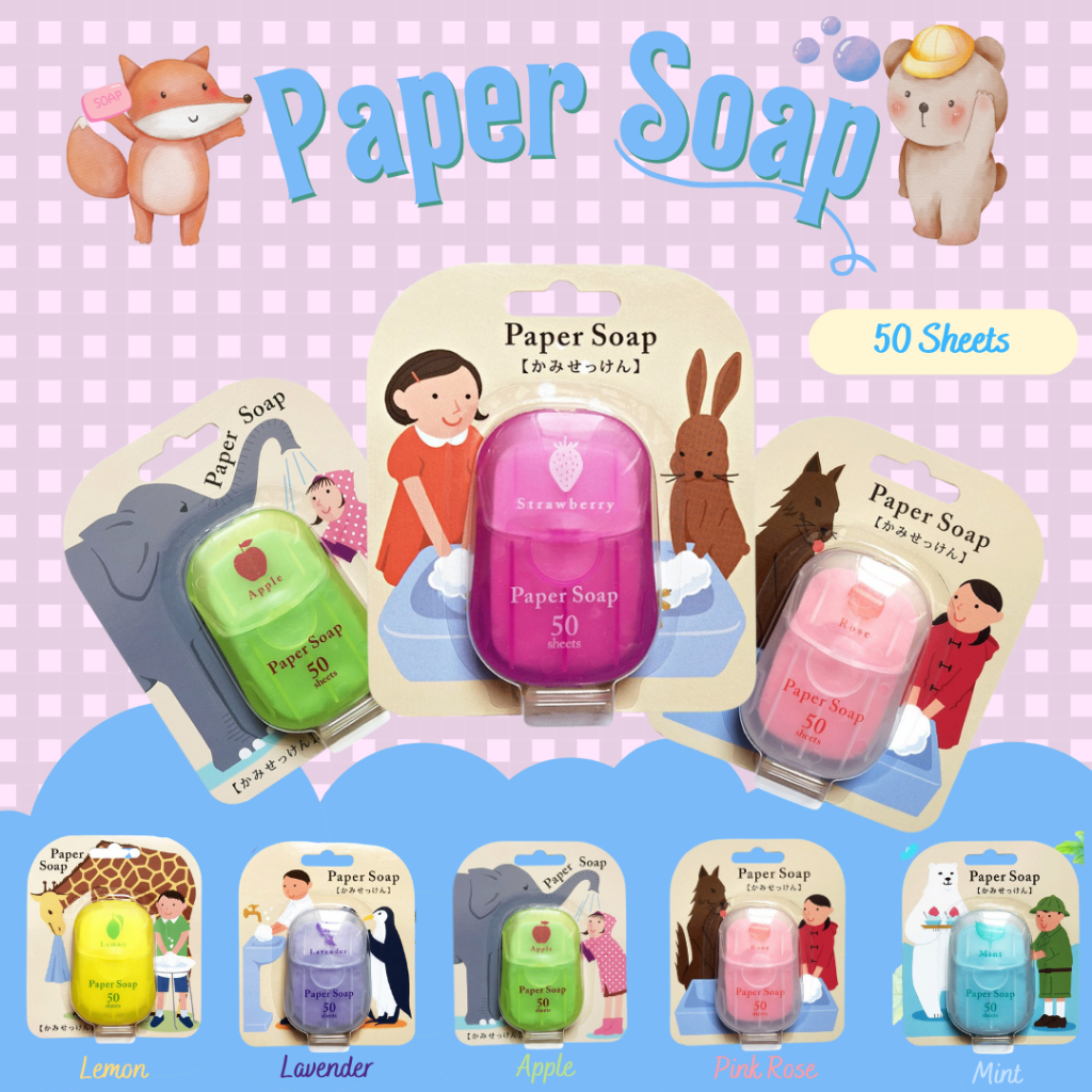 Japan Travel Sized Portable Scented, Anti-Bacterial Petal Paper Soap ...