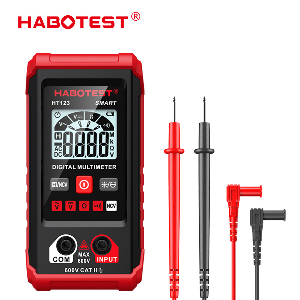 HABOTEST HT123 Smart Digital Multimeter AC/DC Voltage Resistance ...