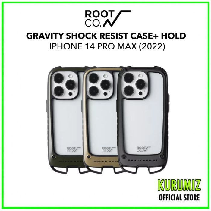 ROOT CO. Gravity Shock Resist Case + Hold for iPhone 14 Pro Max (2022) | Shopee Singapore